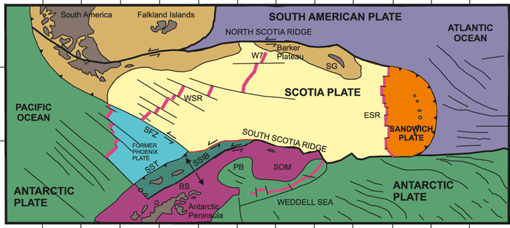 Scotia Plate: South Sandwich Plate (Tectonic) | LAC Geo